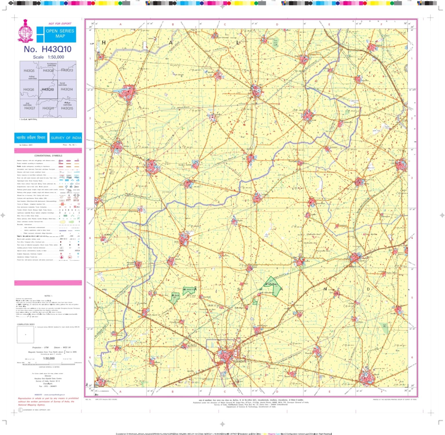 Example of Topographical Sheet - Pan Geography